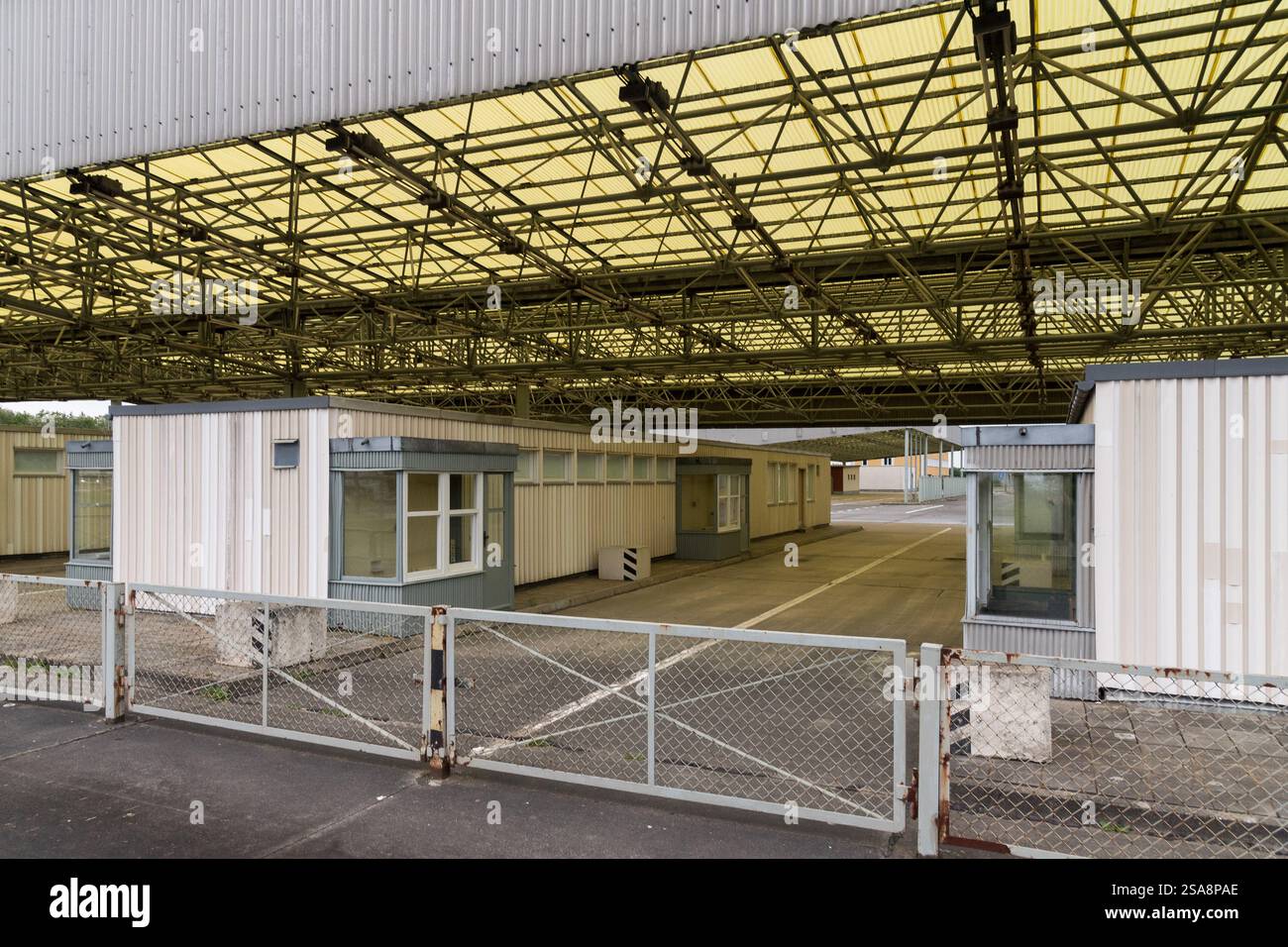 Former control point and passport control booths of ...