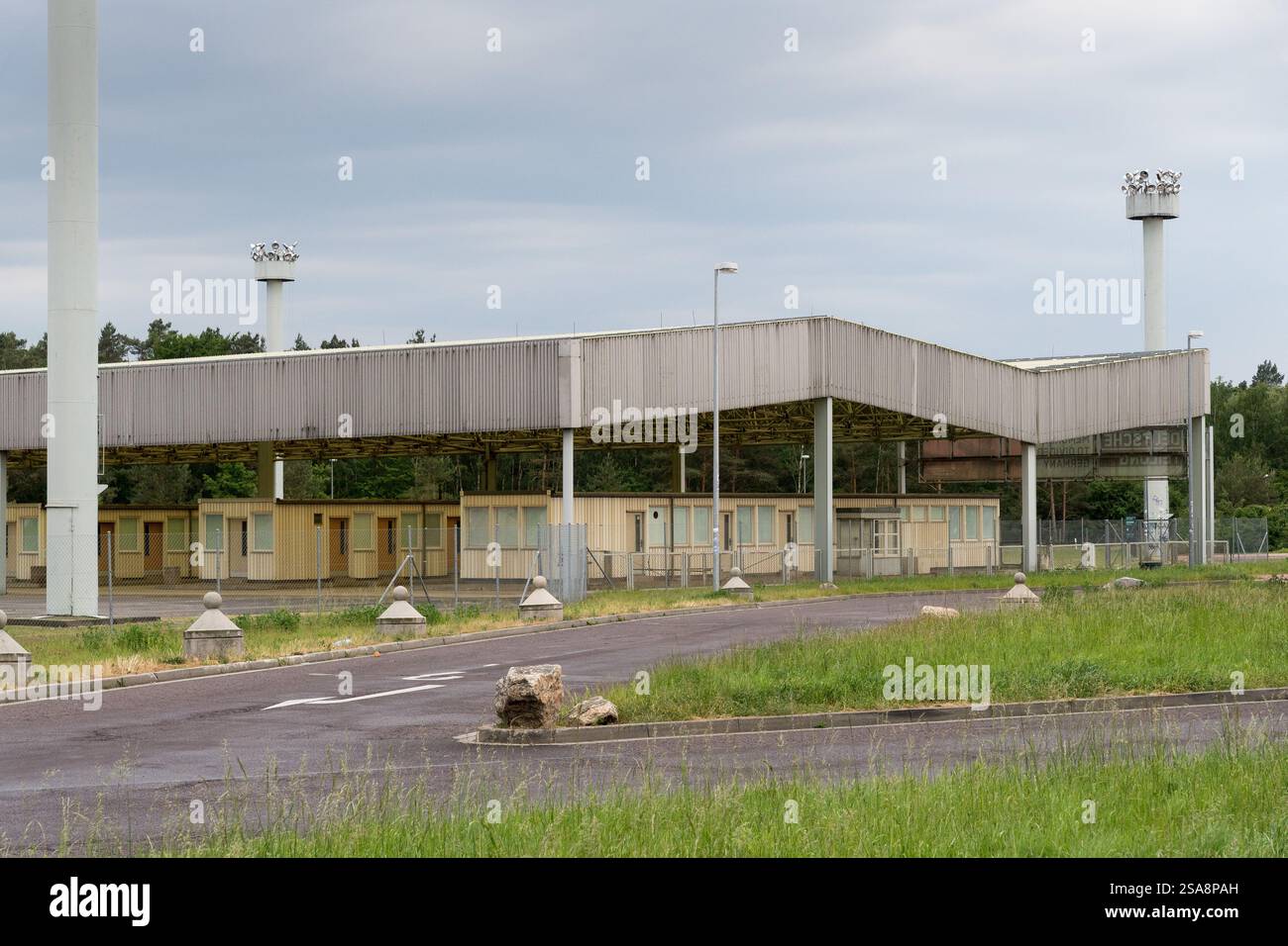 Former control point and passport control booths of ...