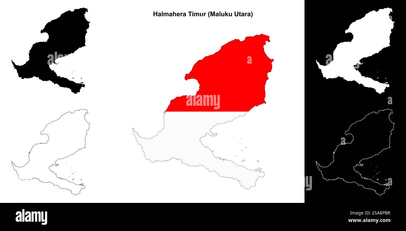 Blank halmahera timur map hi-res stock photography and images - Alamy
