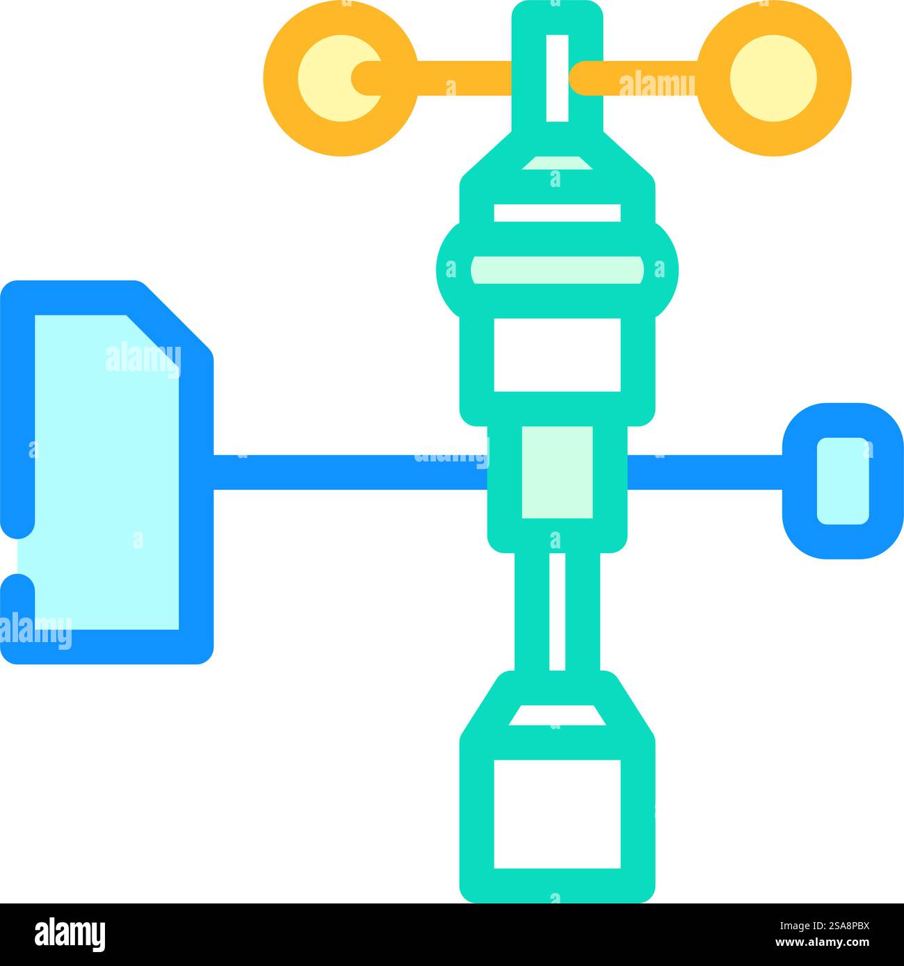measurement wind turbine color icon vector. measurement wind turbine ...