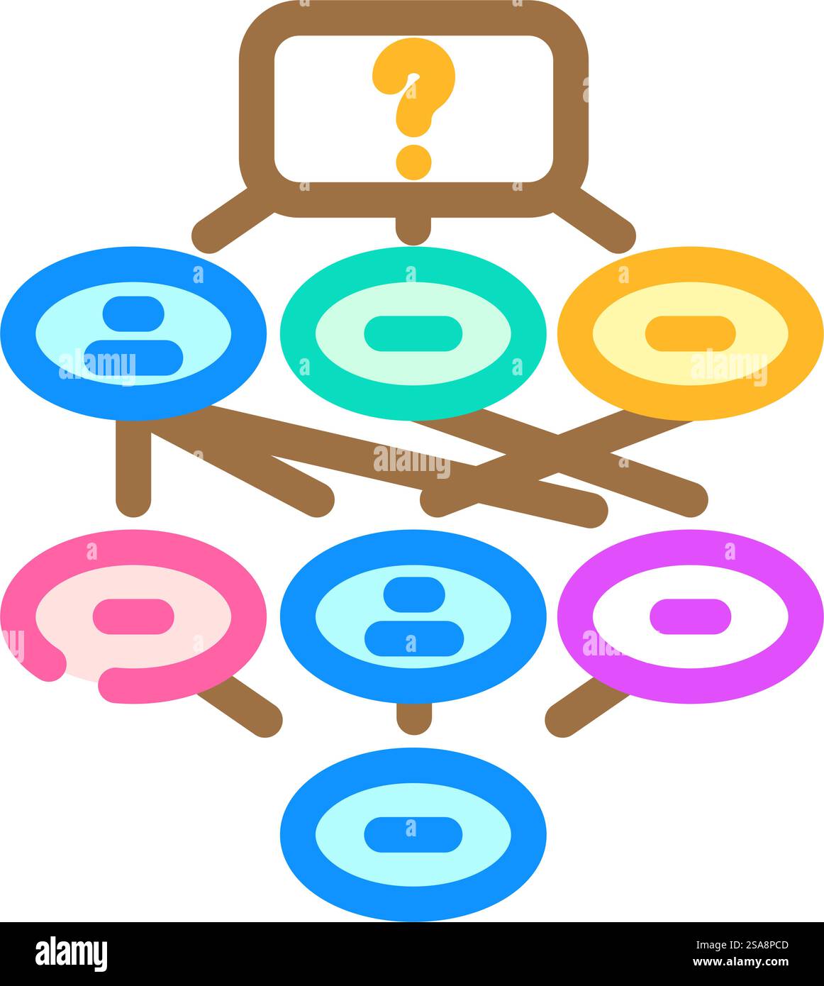 information scent ux ui design color icon vector. information scent ux ...