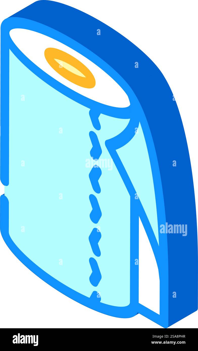 kitchen roll paper towel isometric icon vector. kitchen roll paper ...