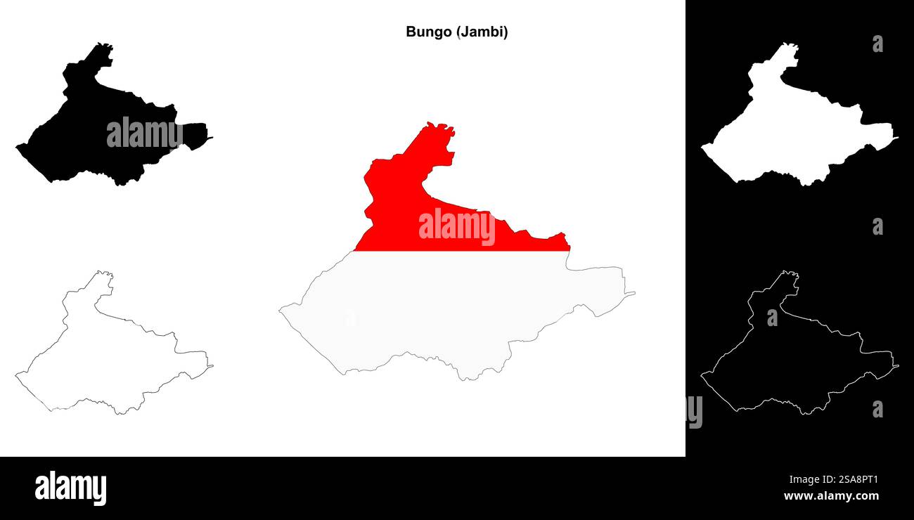 Bungo blank outline map set Stock Vector Image & Art - Alamy