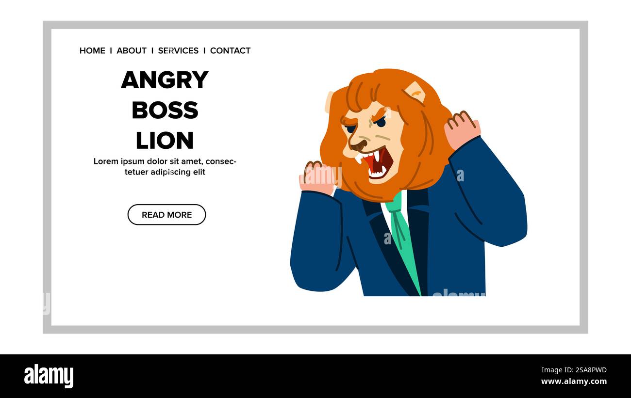 roar angry boss lion vector. megaphone sheep, lamb head, suit hungry ...