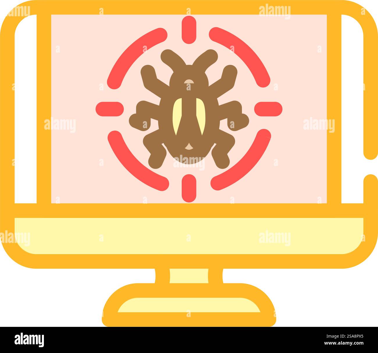 virus removal repair computer color icon vector. virus removal repair ...