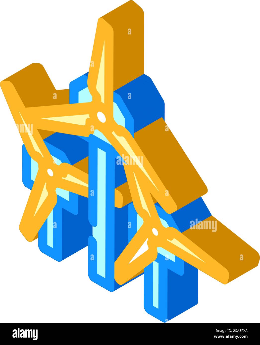 farm turbine isometric icon vector. farm turbine sign. isolated symbol ...