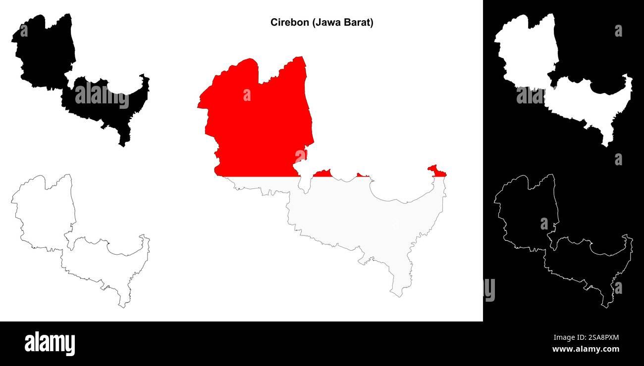 Cirebon eps map hi-res stock photography and images - Alamy