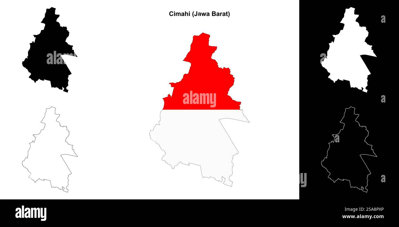 Blank cimahi map hi-res stock photography and images - Alamy