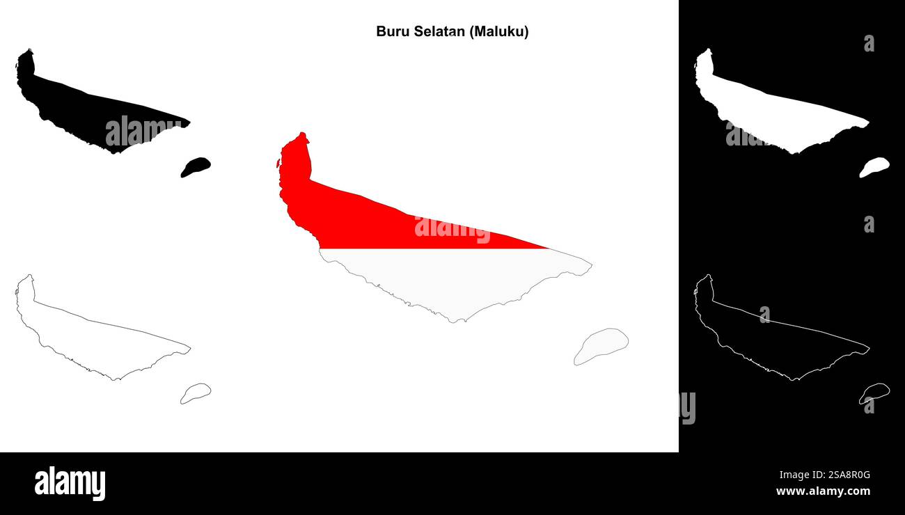 Buru selatan vector map hi-res stock photography and images - Alamy