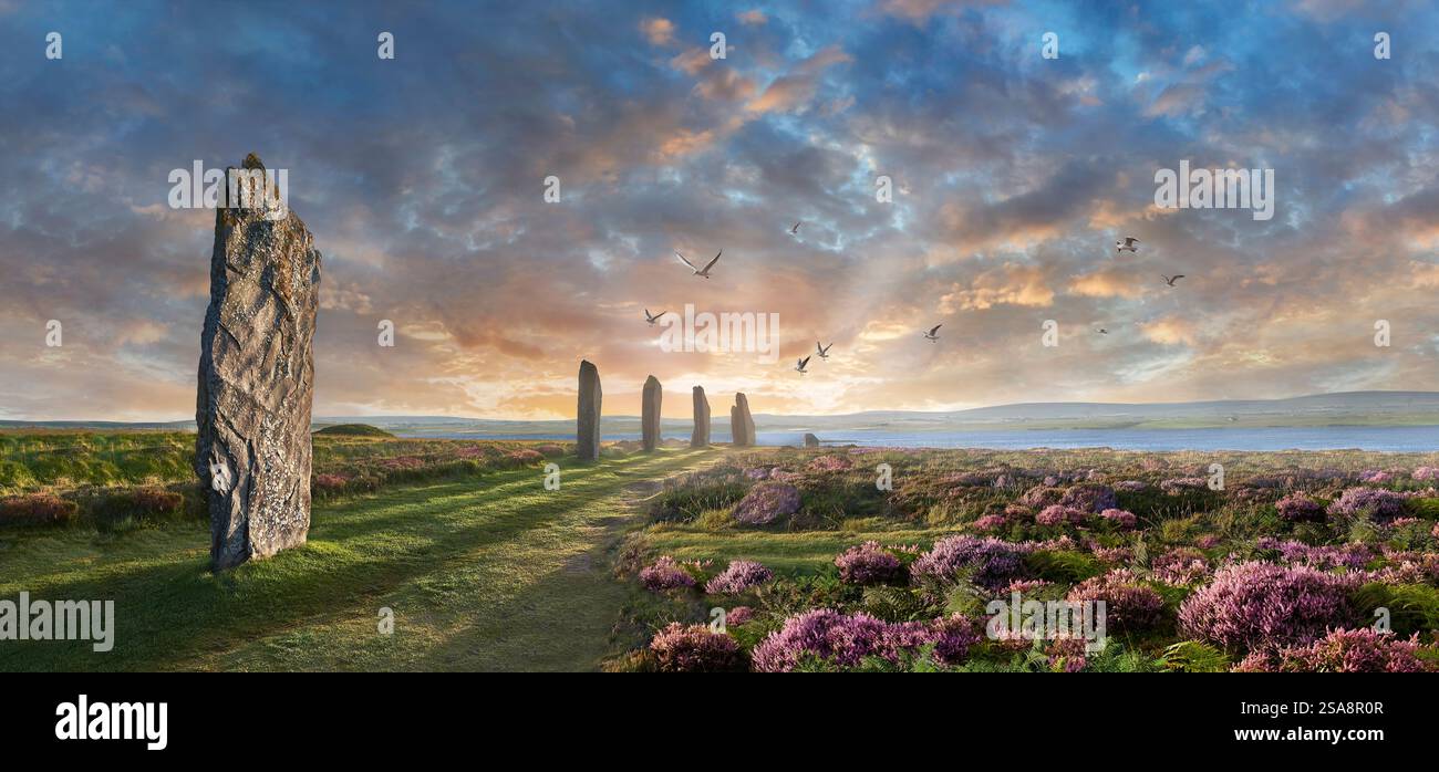 Photo of the Ring of Brodgar, Orkney, Scotland ( circa 2,500 to circa ...