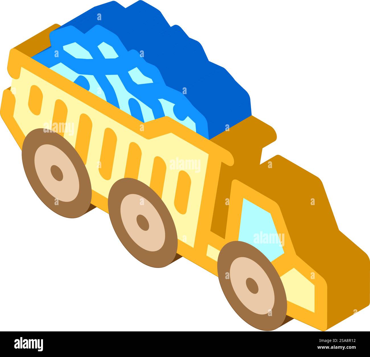boom truck construction vehicle isometric icon vector. boom truck ...