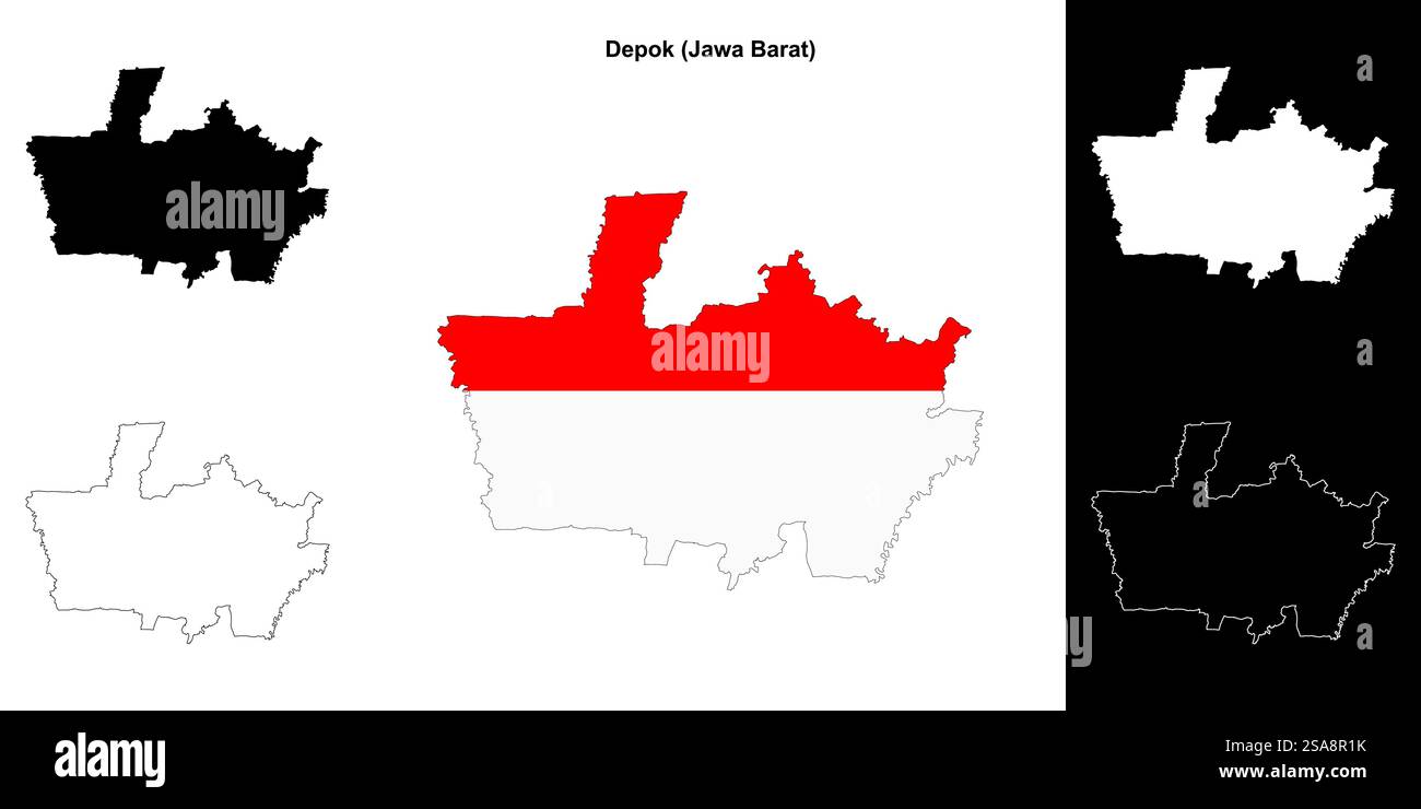 Depok map hi-res stock photography and images - Alamy