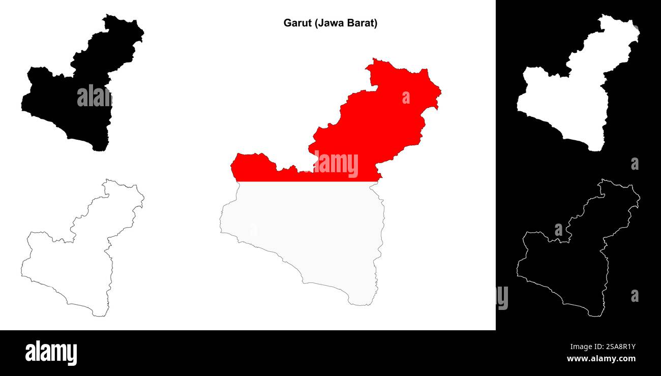 Garut blank outline map set Stock Vector Image & Art - Alamy