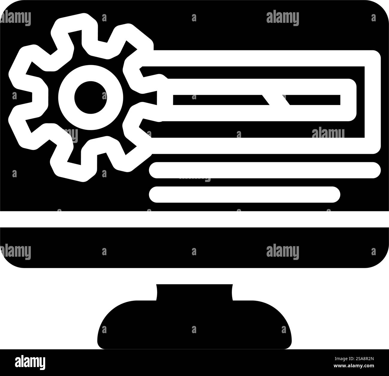driver installation repair computer glyph icon vector. driver ...