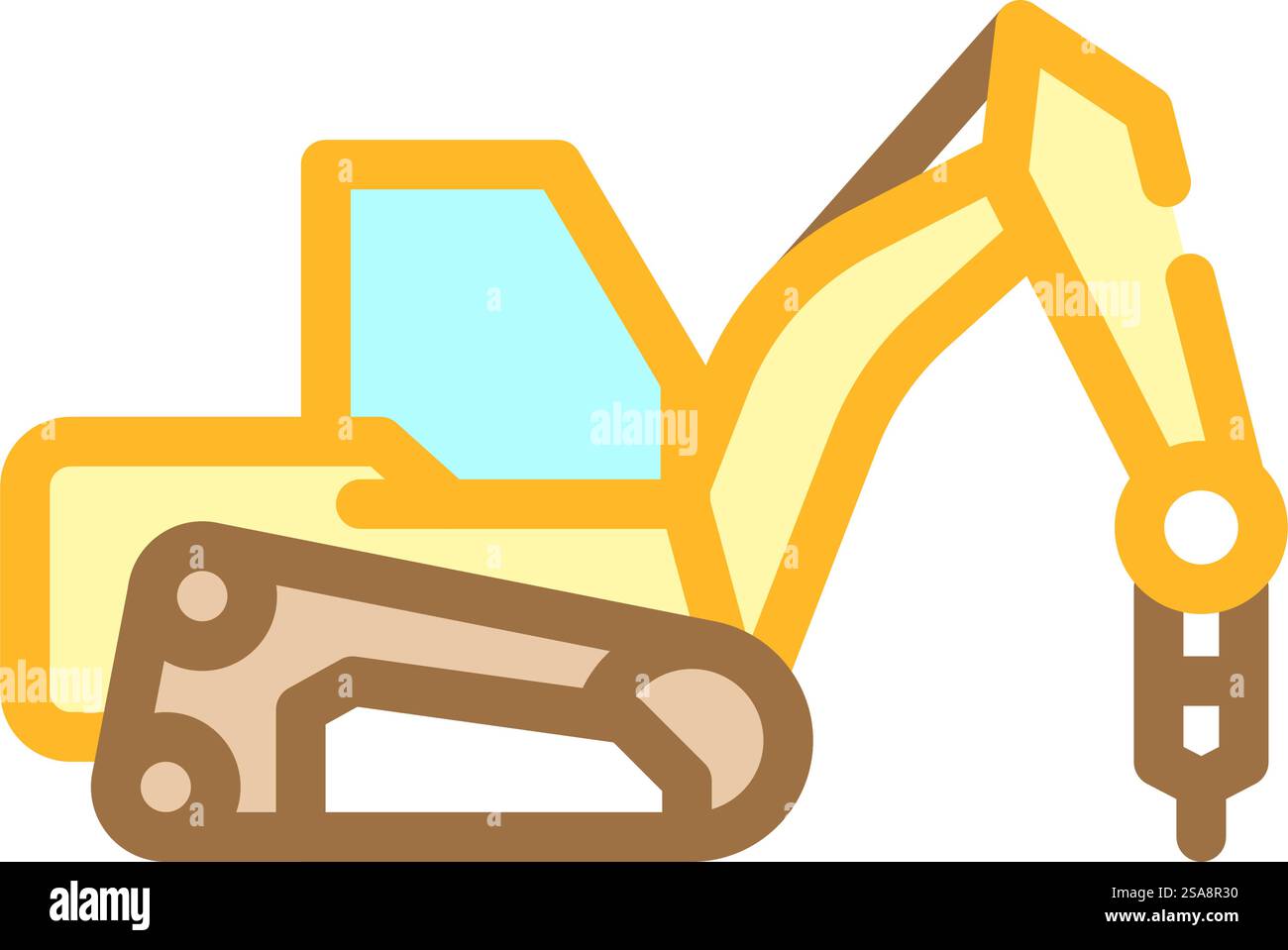 construction drill vehicle color icon vector. construction drill ...