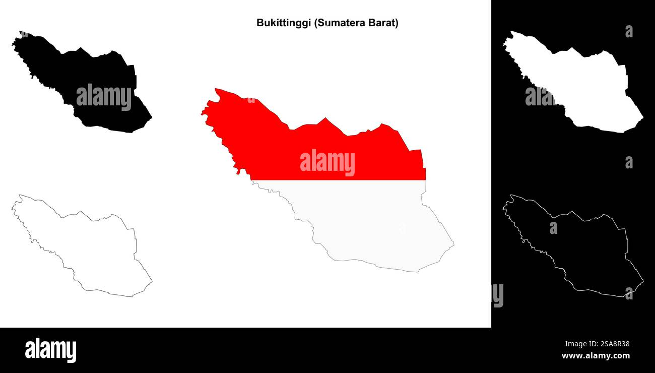 Bukittinggi blank outline map set Stock Vector Image & Art - Alamy