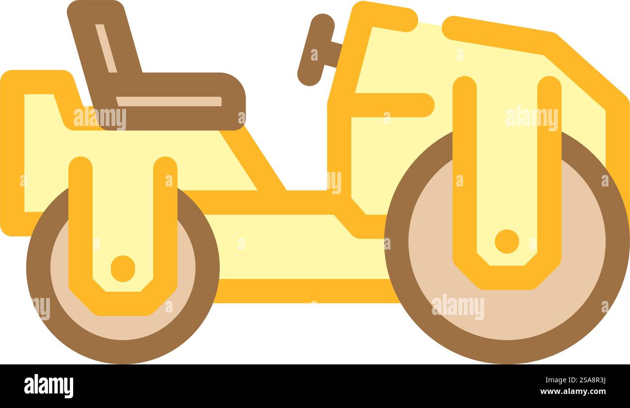 compaction roller construction vehicle color icon vector. compaction ...