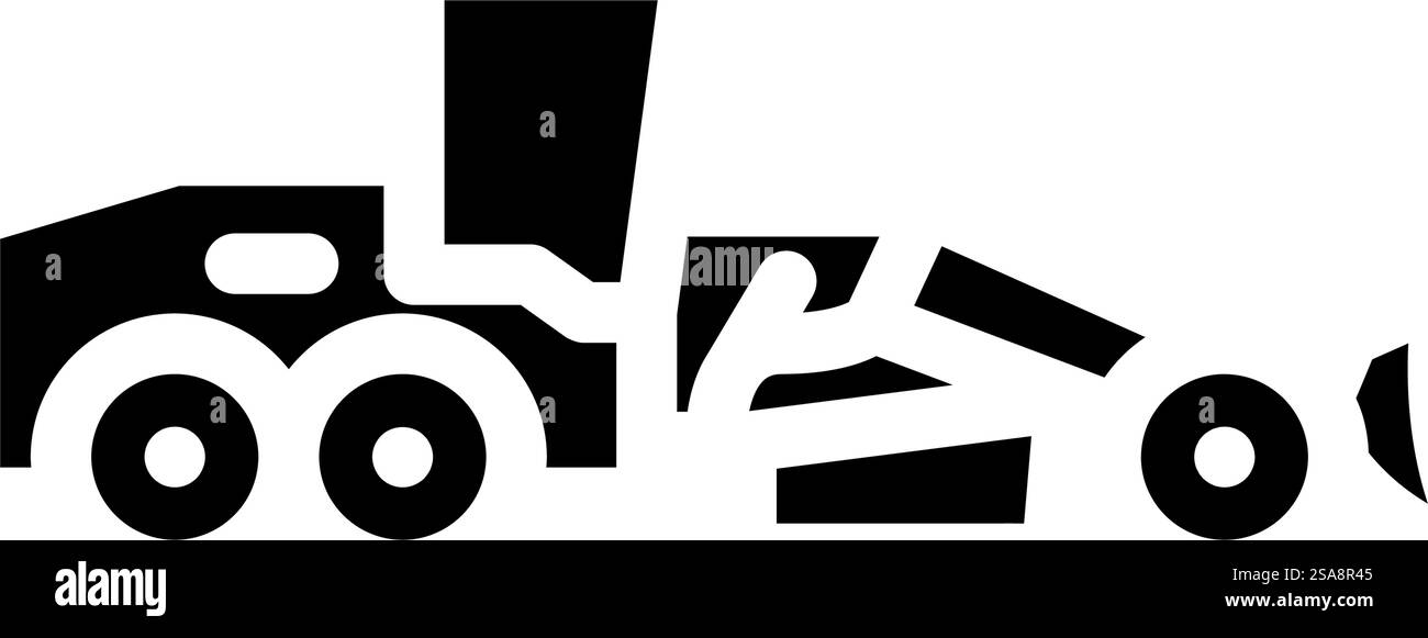 grader machine construction vehicle glyph icon vector. grader machine ...