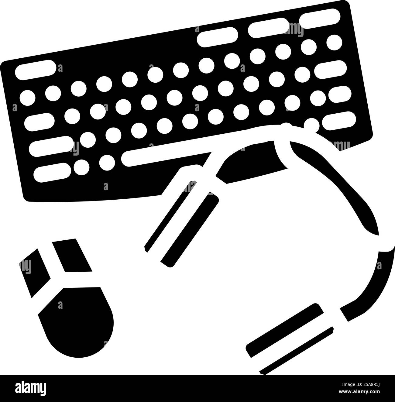 peripheral setup repair computer glyph icon vector. peripheral setup ...