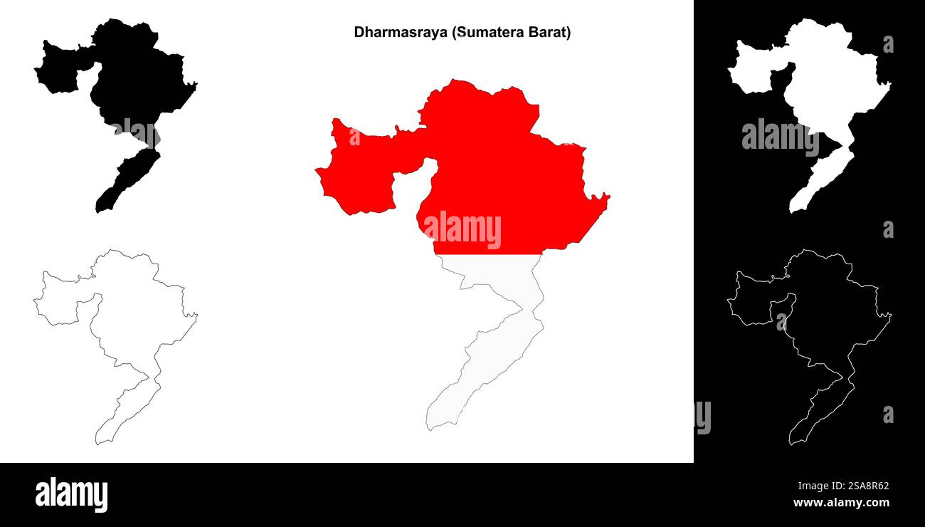 Dharmasraya eps map hi-res stock photography and images - Alamy