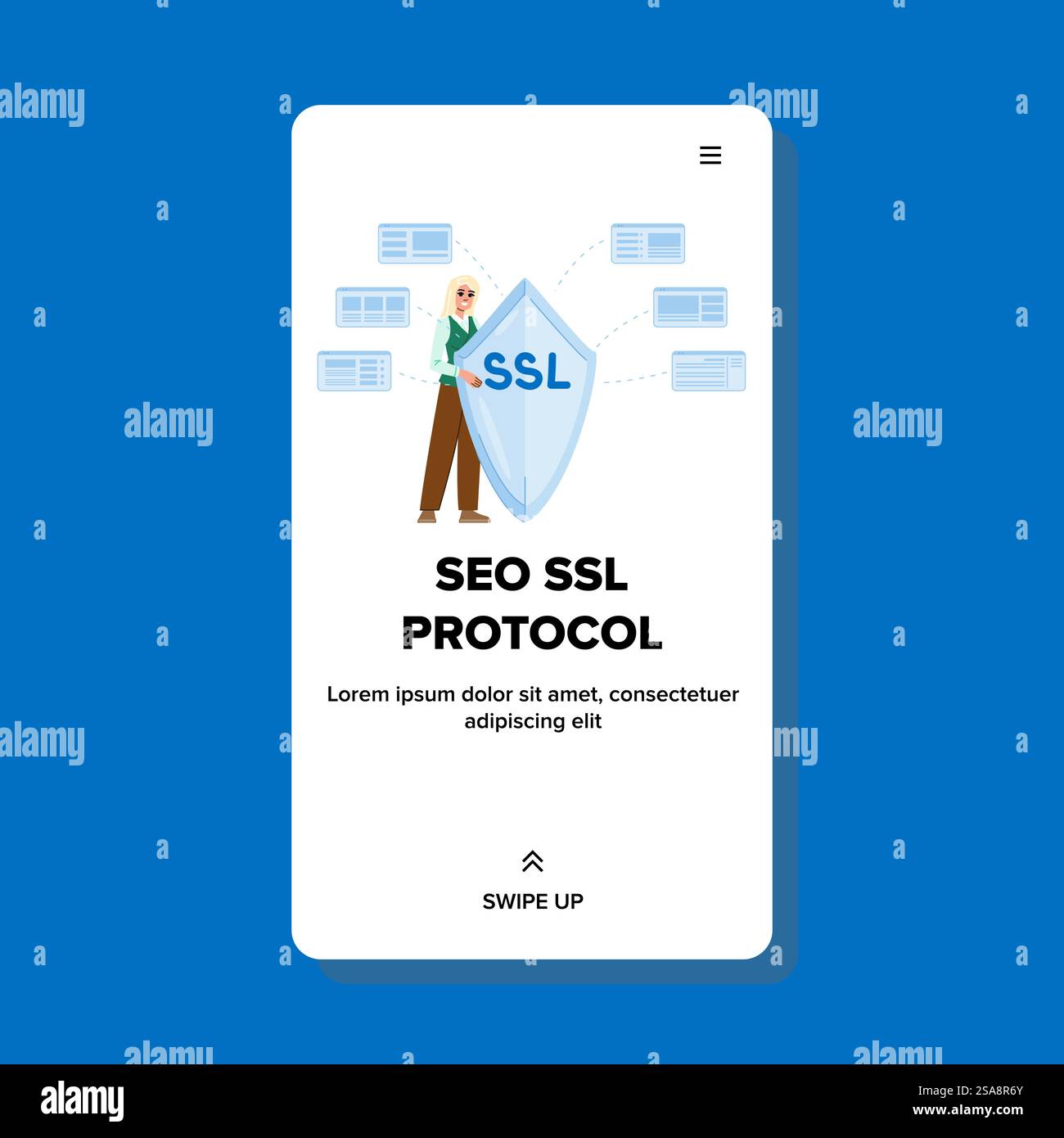 http seo ssl protocol vector. website safe, link certificate, domain password http seo ssl ...