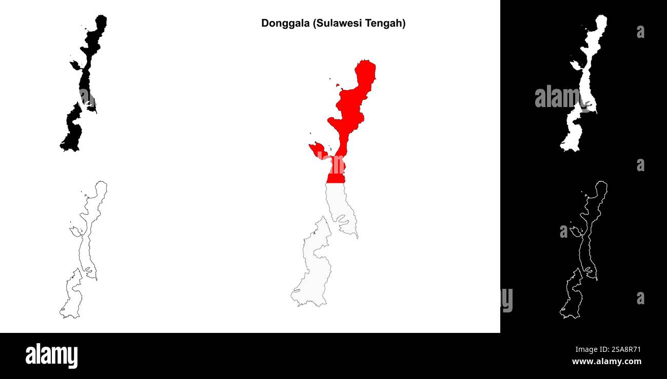 Blank donggala map hi-res stock photography and images - Alamy