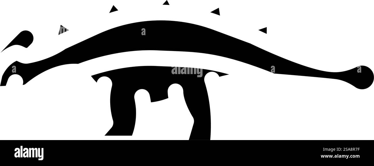 ankylosaurus dinosaur animal glyph icon vector. ankylosaurus dinosaur ...