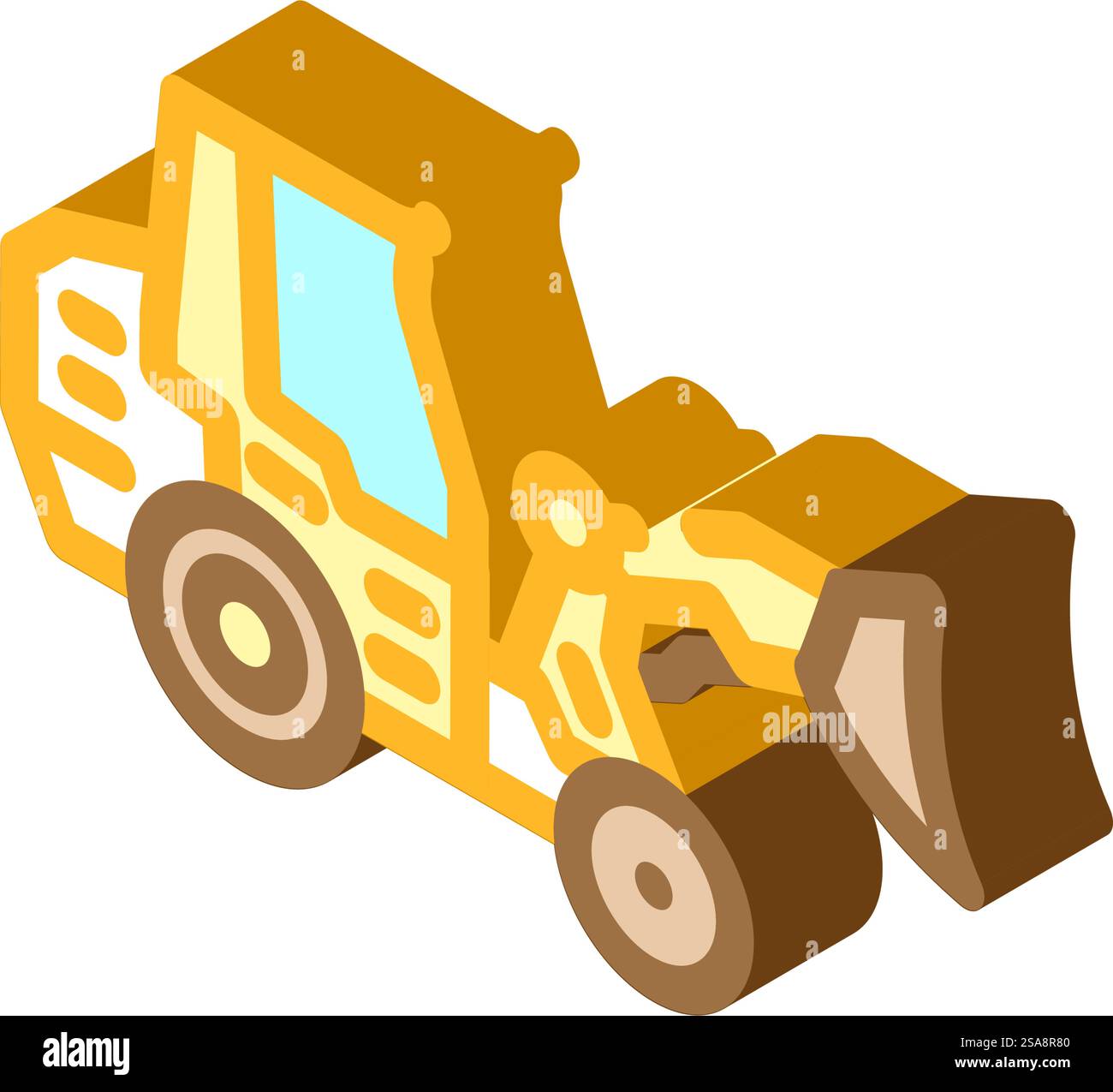 compact loader construction vehicle isometric icon vector. compact ...