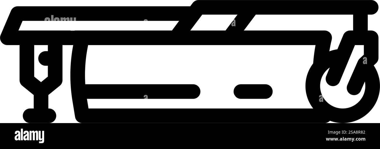 grading blade construction vehicle line icon vector. grading blade ...
