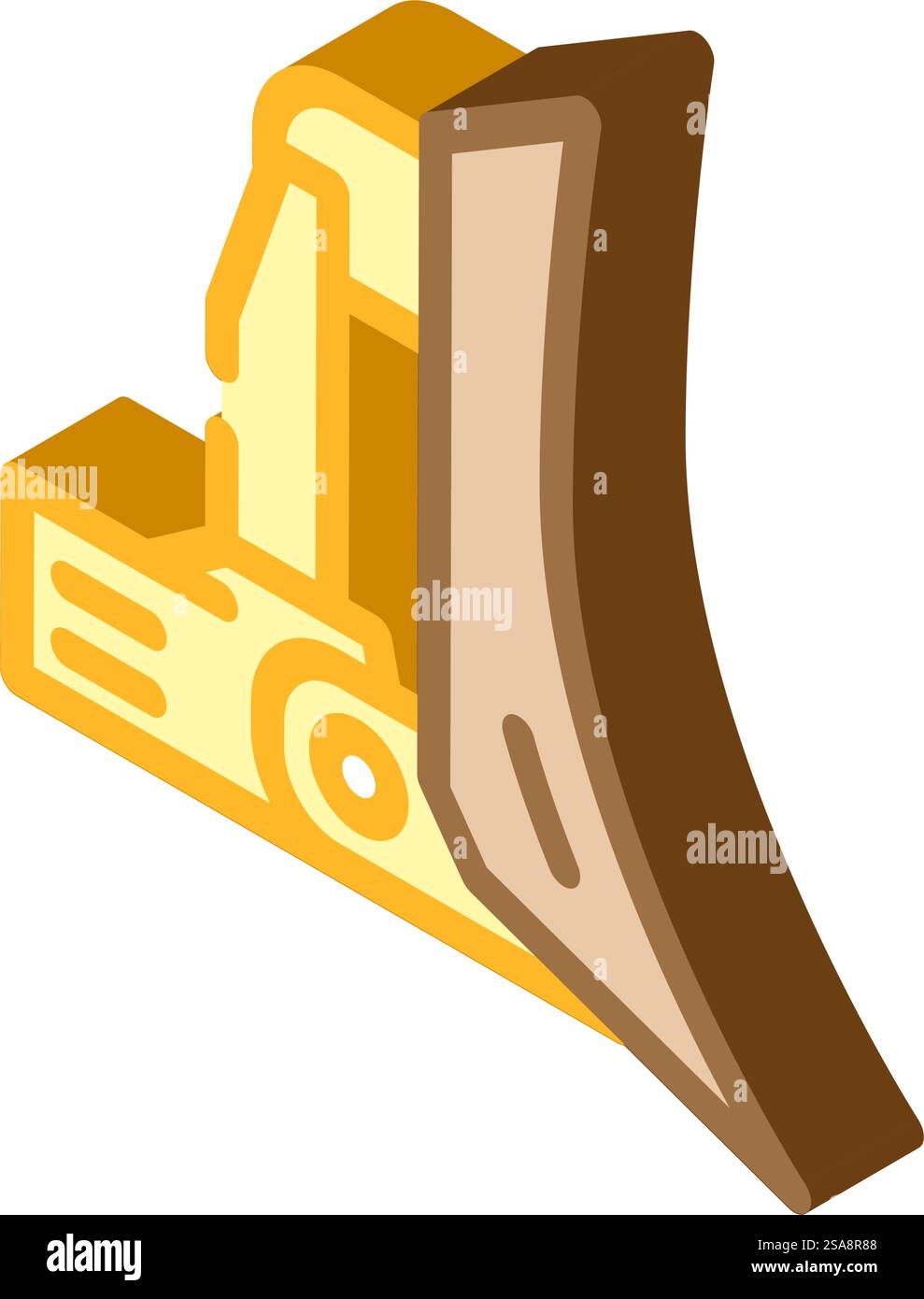 dozer blade construction vehicle isometric icon vector. dozer blade ...