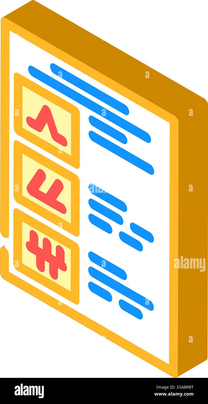 stitch guide embroidery hobby isometric icon vector. stitch guide ...