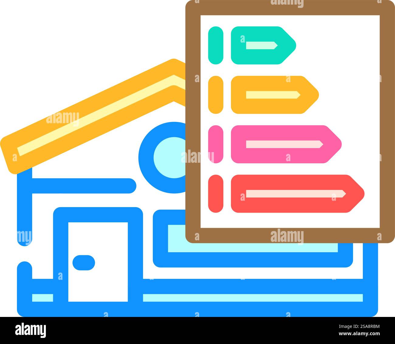 building energy efficient color icon vector. building energy efficient ...