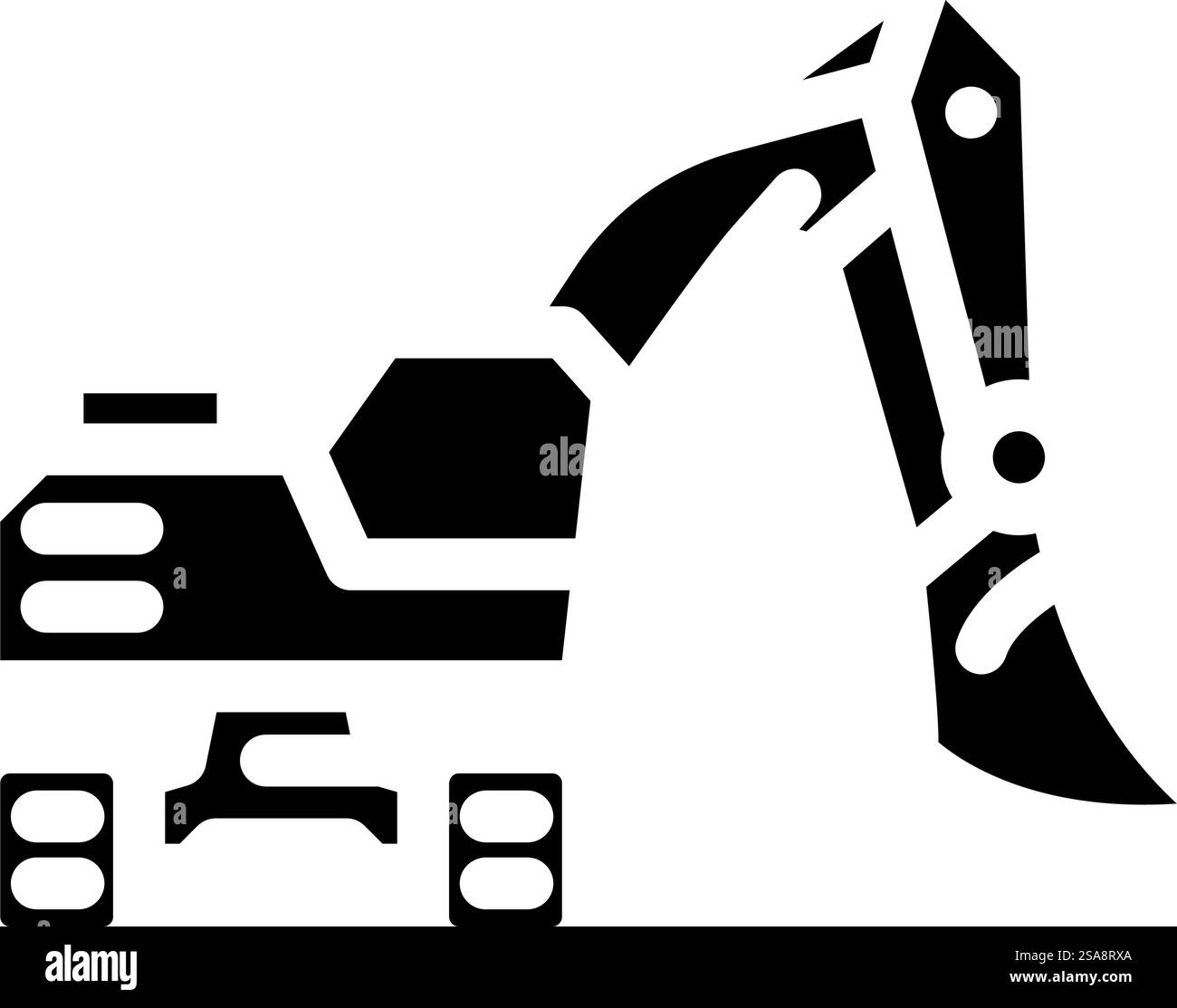 front shovel construction vehicle glyph icon vector. front shovel ...