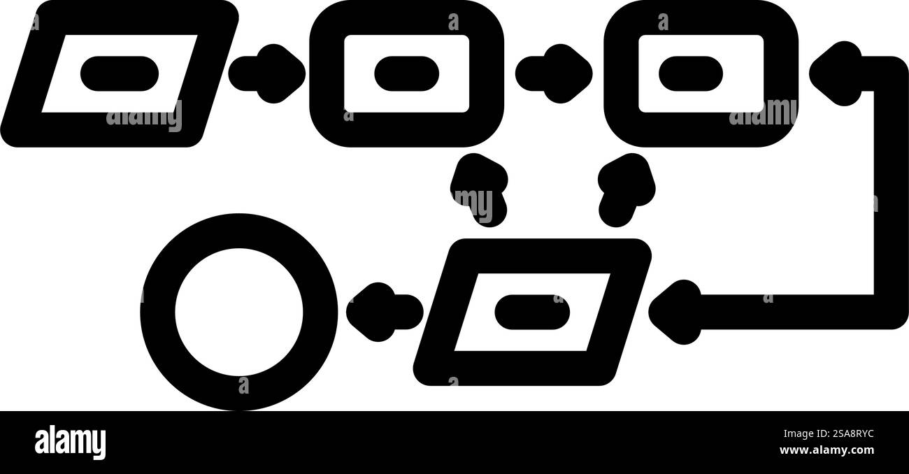 apriori algorithm line icon vector. apriori algorithm sign. isolated contour symbol black ...