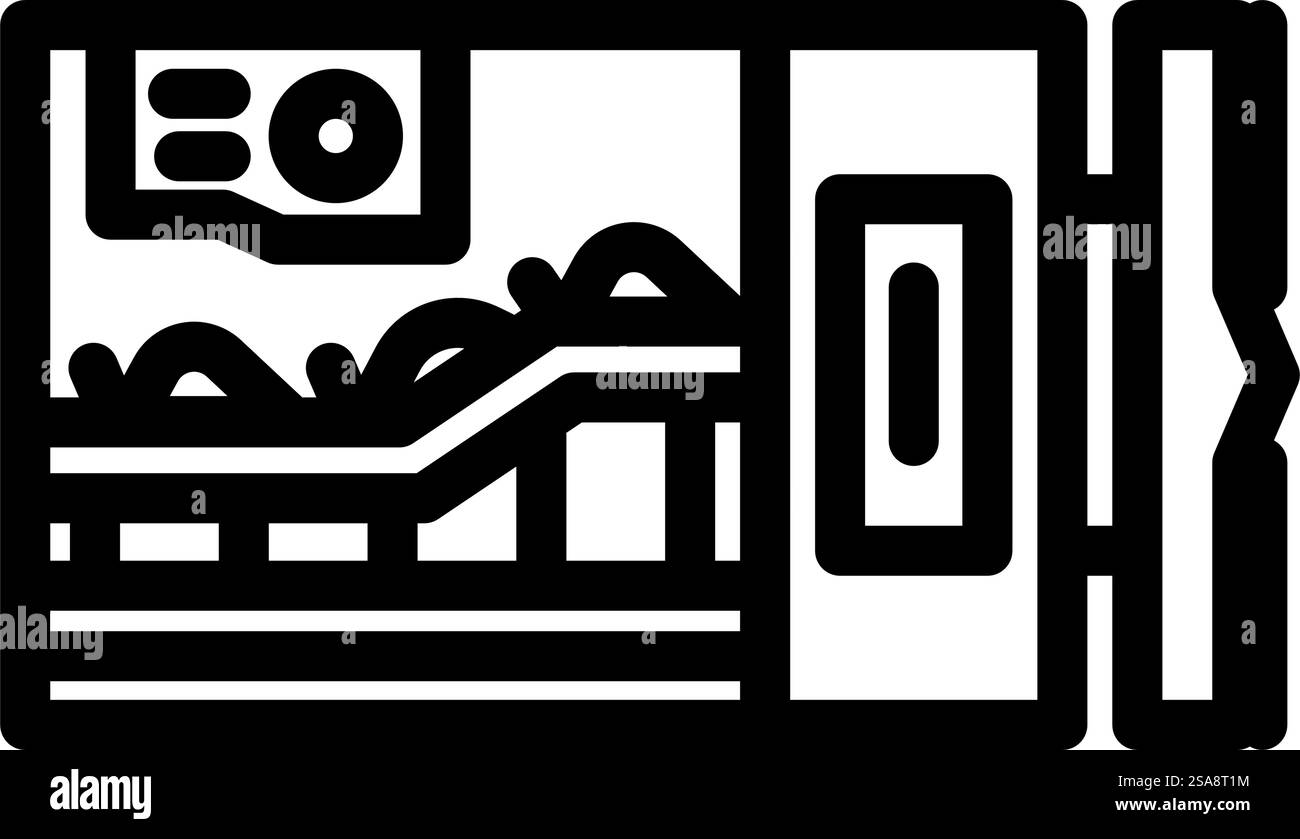 tunnel boring construction vehicle line icon vector. tunnel boring ...