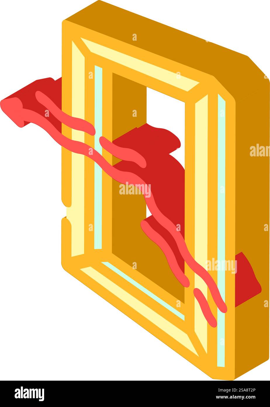 windows energy efficient isometric icon vector. windows energy ...