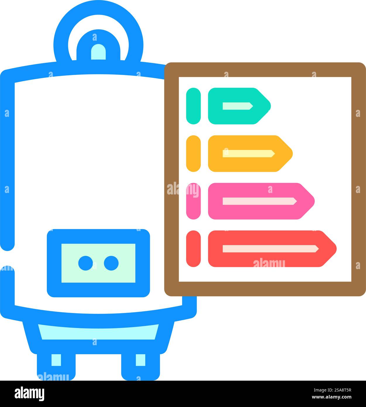 water heater efficient color icon vector. water heater efficient sign ...