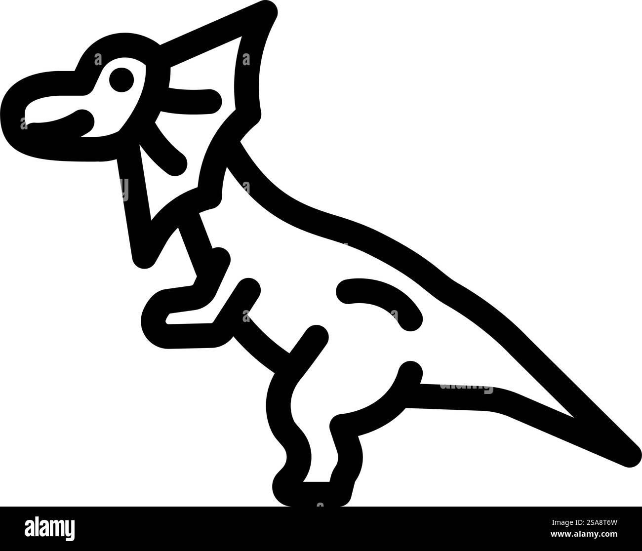 Dilophosaurus dinosaur doodle outline hi-res stock photography and ...