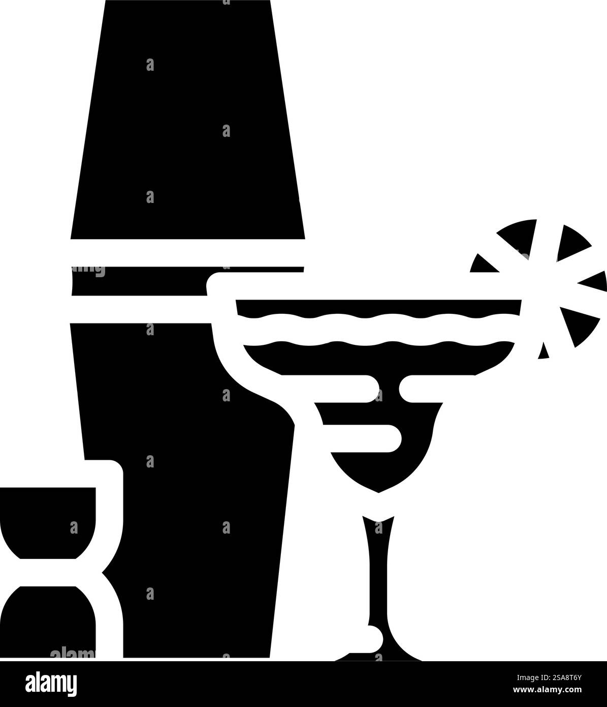 cocktails disco party glyph icon vector. cocktails disco party sign ...