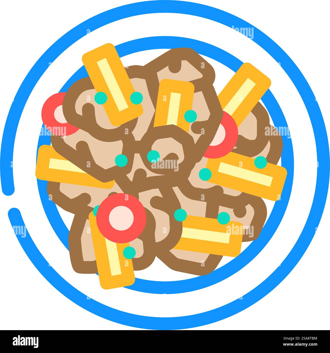 dak galbi korean cuisine color icon vector. dak galbi korean cuisine ...