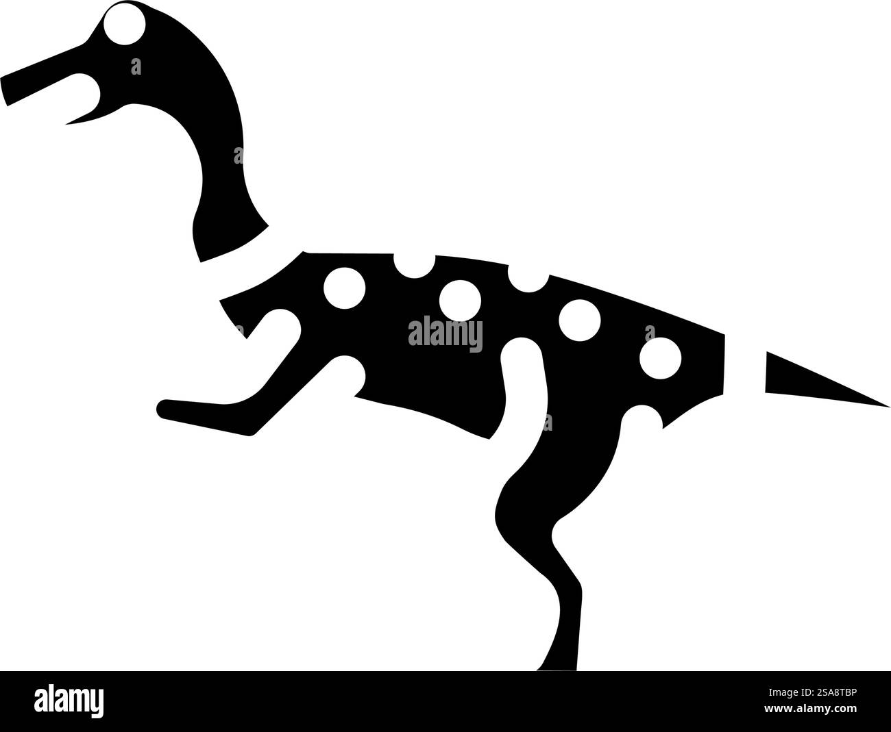velociraptor dinosaur animal glyph icon vector. velociraptor dinosaur ...