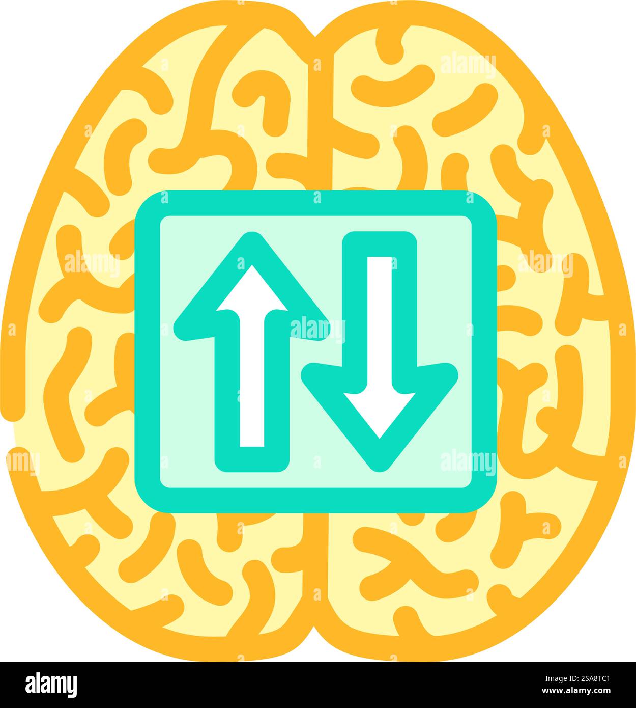neuroplasticity neuroscience neurology color icon vector ...