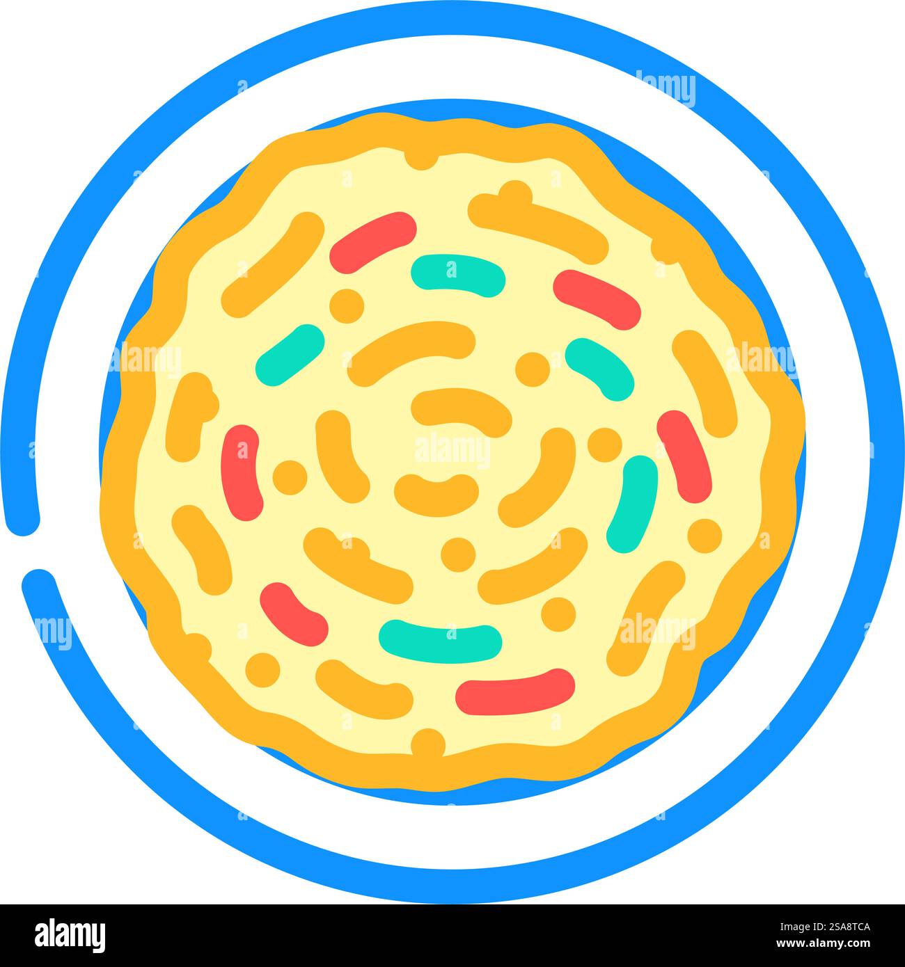 pajeon pancake korean cuisine color icon vector. pajeon pancake korean ...