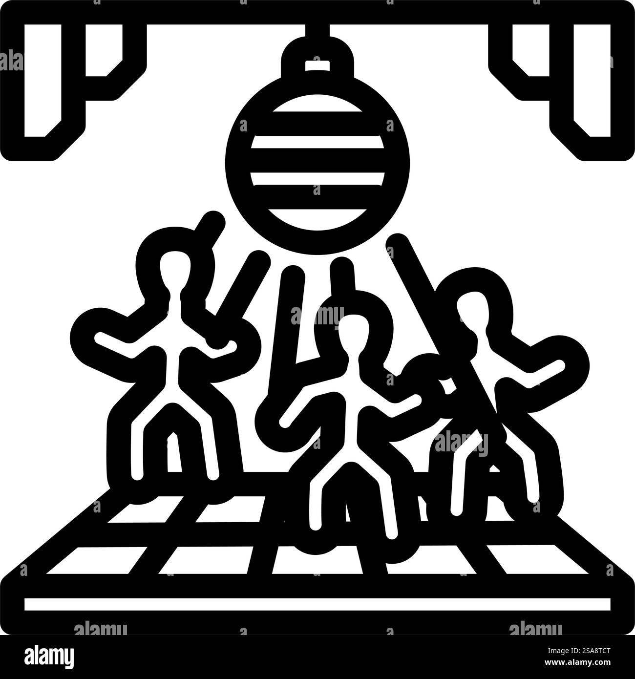 platform shoes disco party line icon vector. platform shoes disco party ...