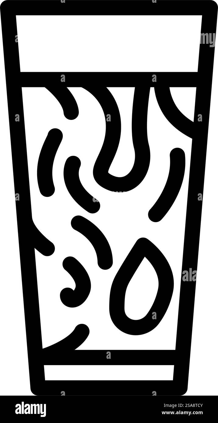 thai iced tea cuisine line icon vector. thai iced tea cuisine sign ...