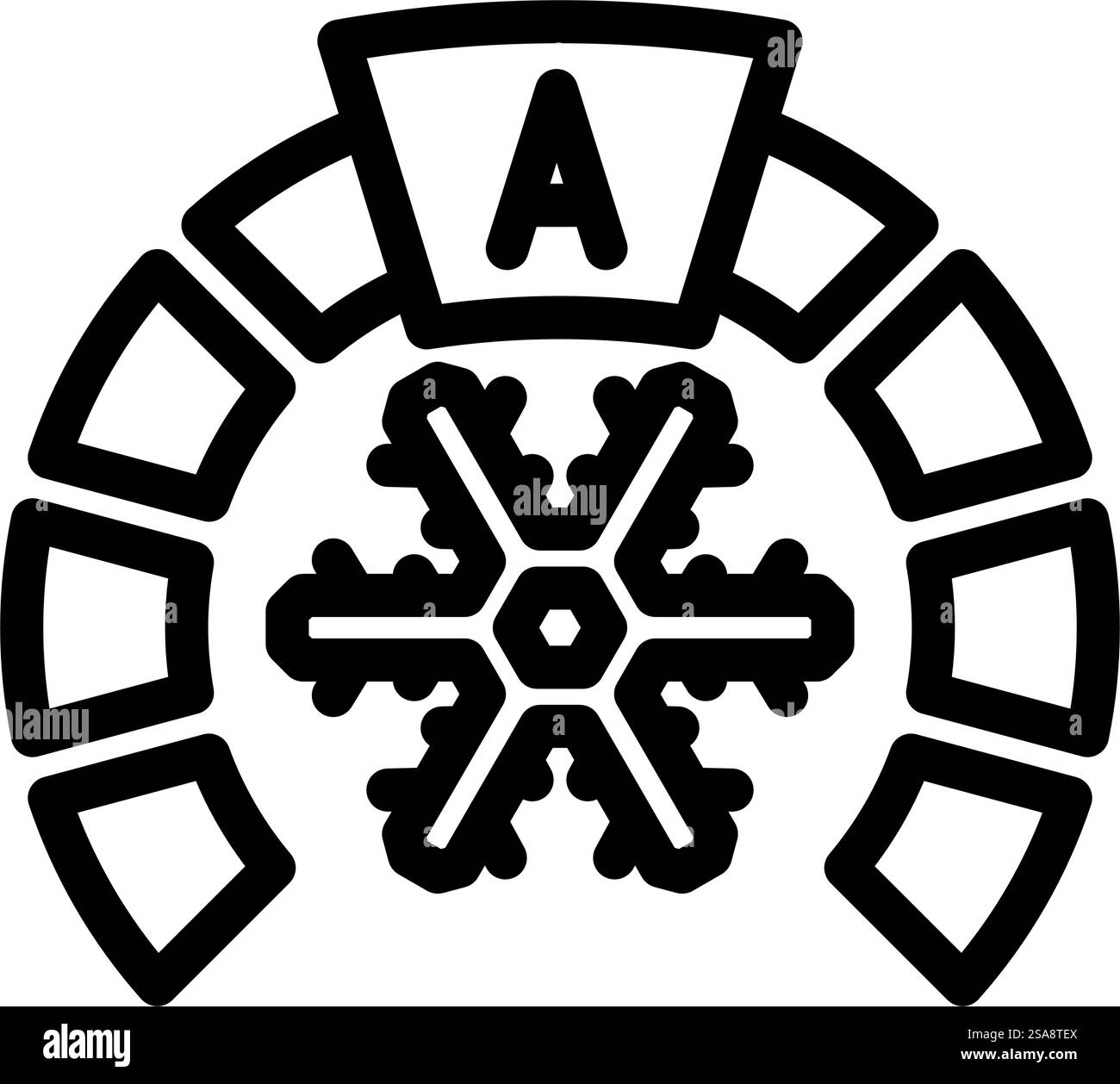 cooling energy efficient line icon vector. cooling energy efficient ...