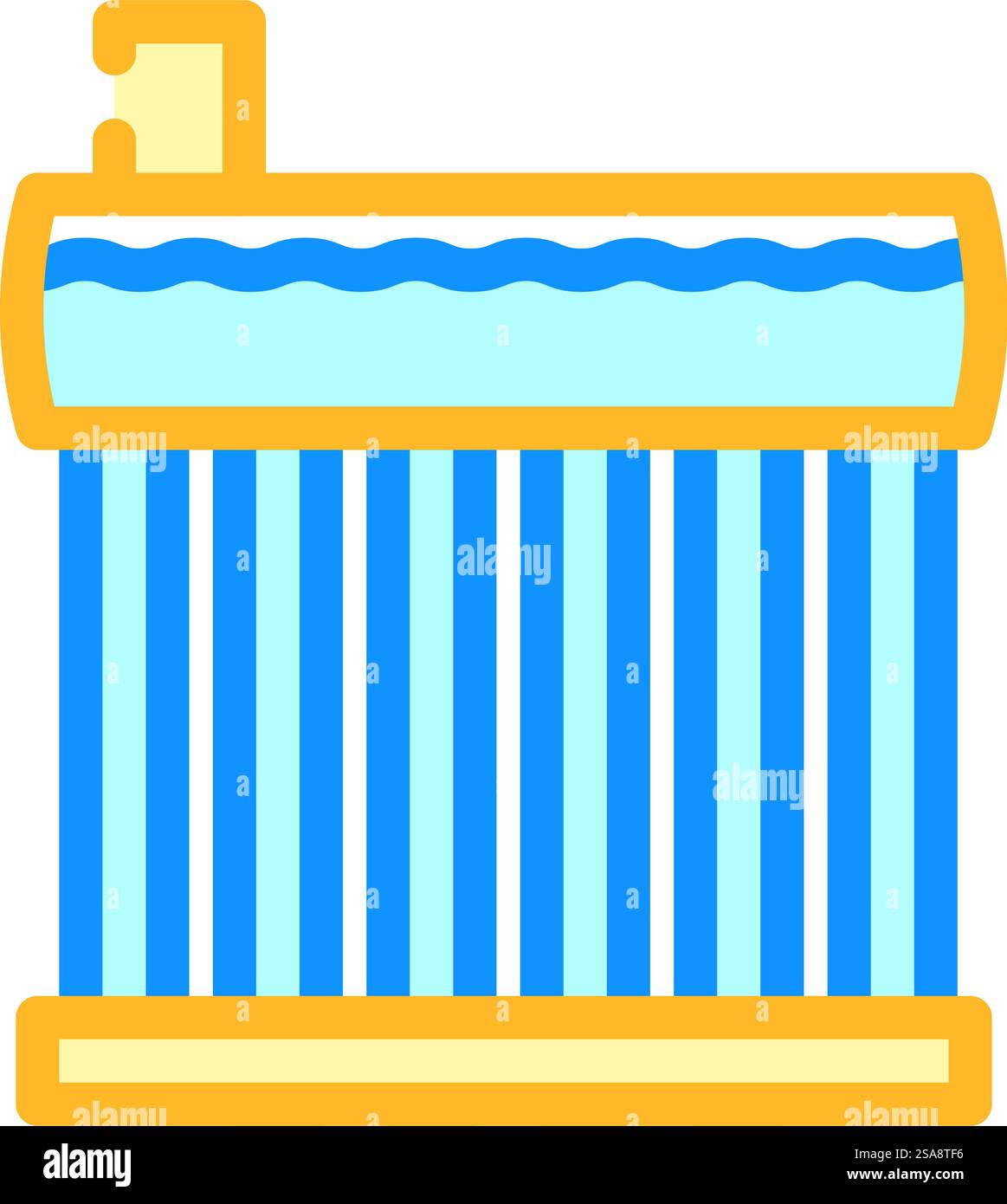 solar water heater color icon vector. solar water heater sign. isolated ...