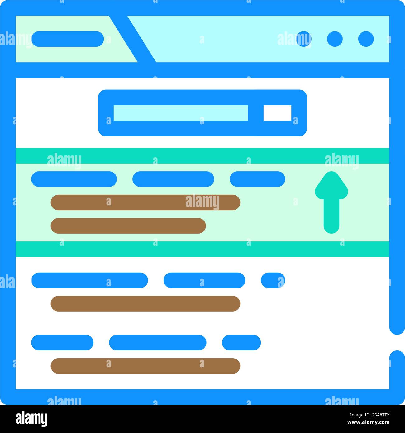 serp search engine results page color icon vector. serp search engine ...