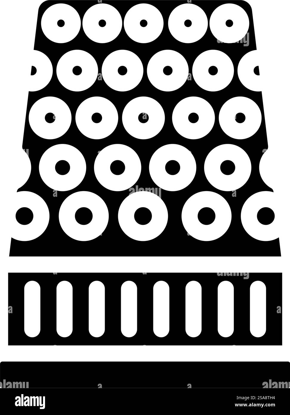 thimble embroidery hobby glyph icon vector. thimble embroidery hobby ...