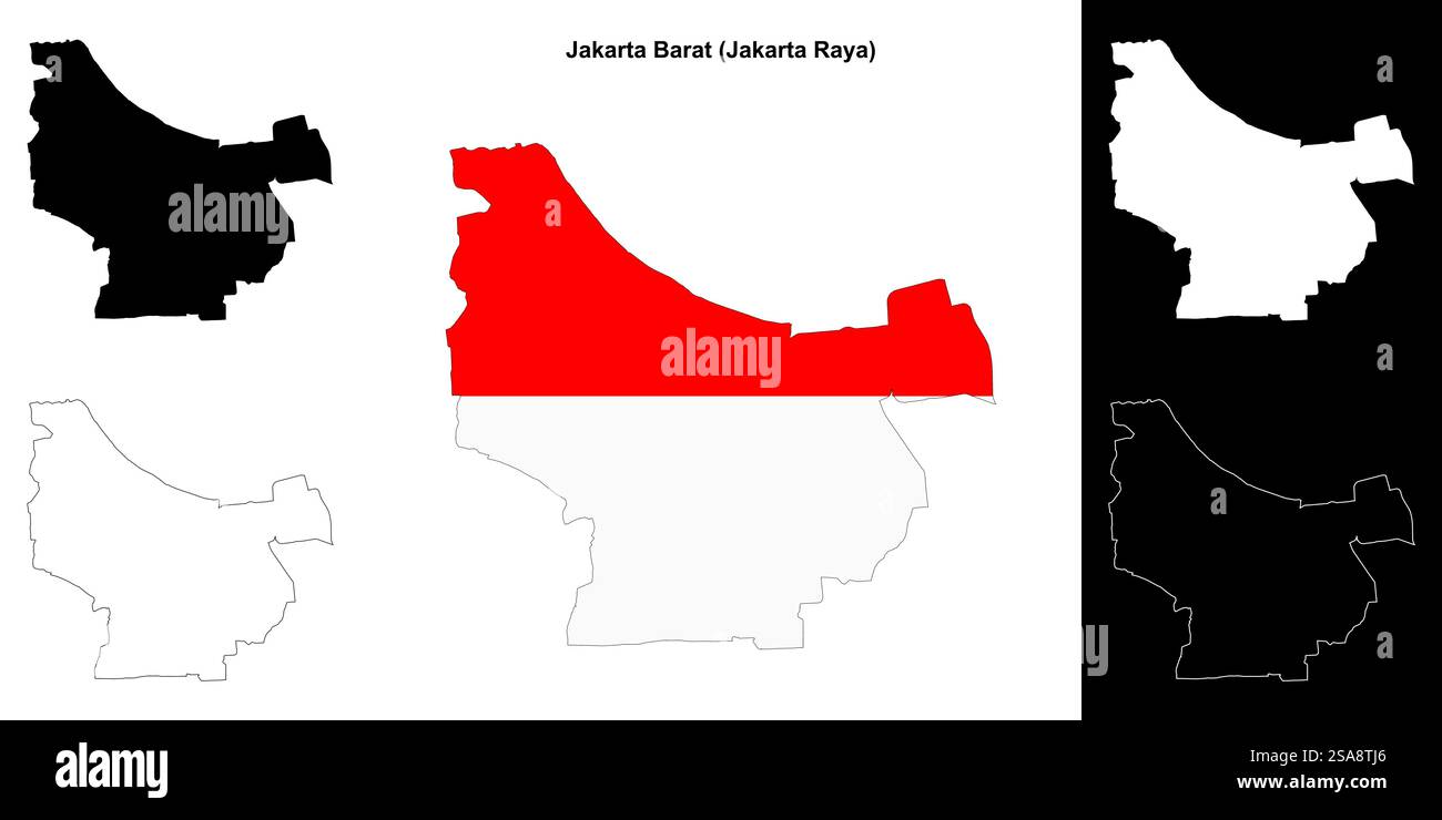 Jakarta raya vector map hi-res stock photography and images - Alamy